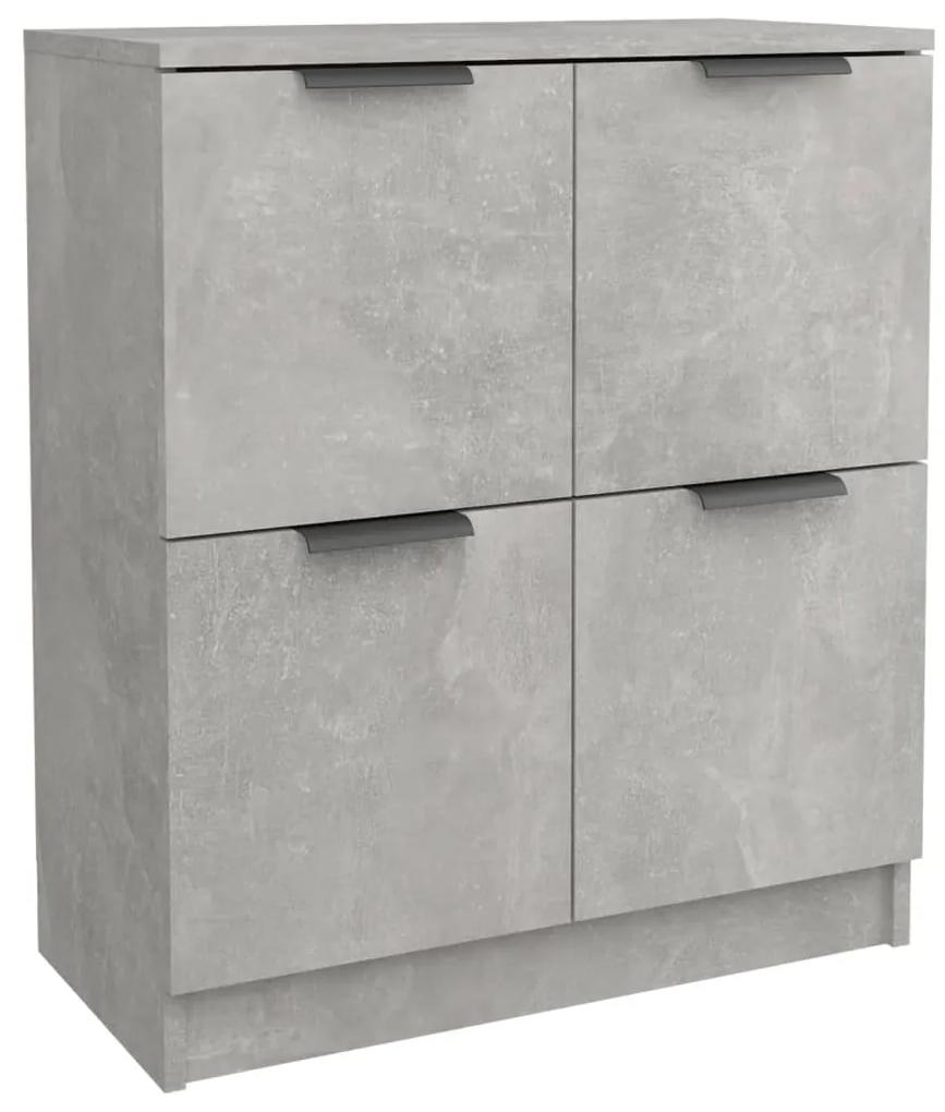 Příborníky 2 ks betonově šedé 60 x 30 x 70 cm kompozitní dřevo