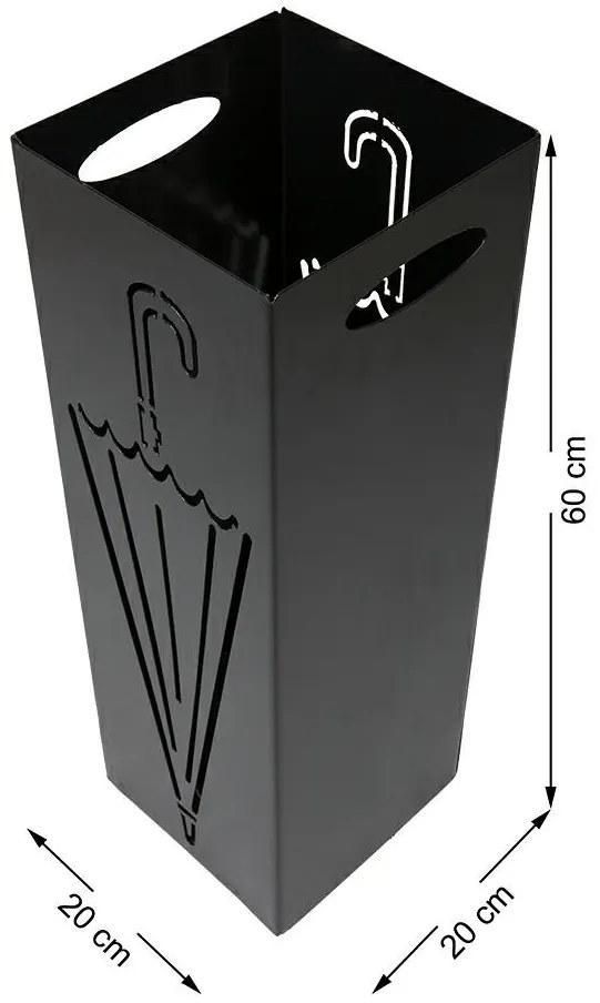 Kovový stojan na deštníky Rain3, 60x20 cm