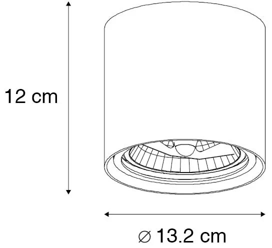 Designové bodové světlo černé AR111 - Impact