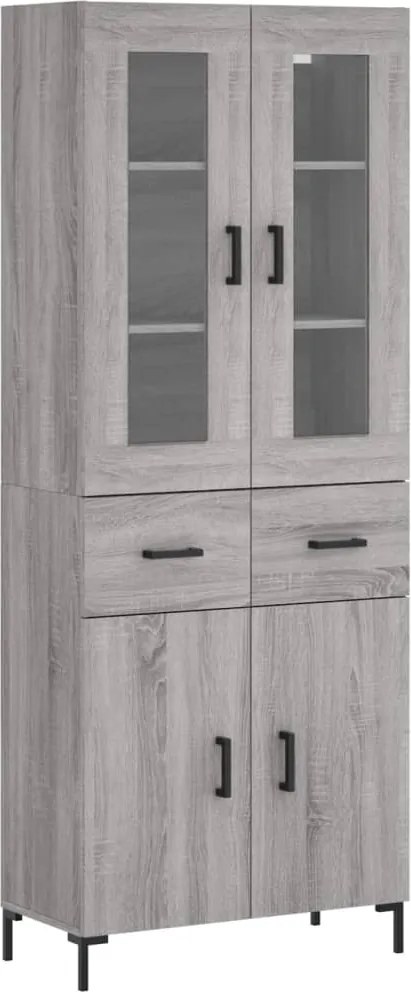 Skříň highboard šedá sonoma 69,5 x 34 x 180 cm kompozitní dřevo 3198535
