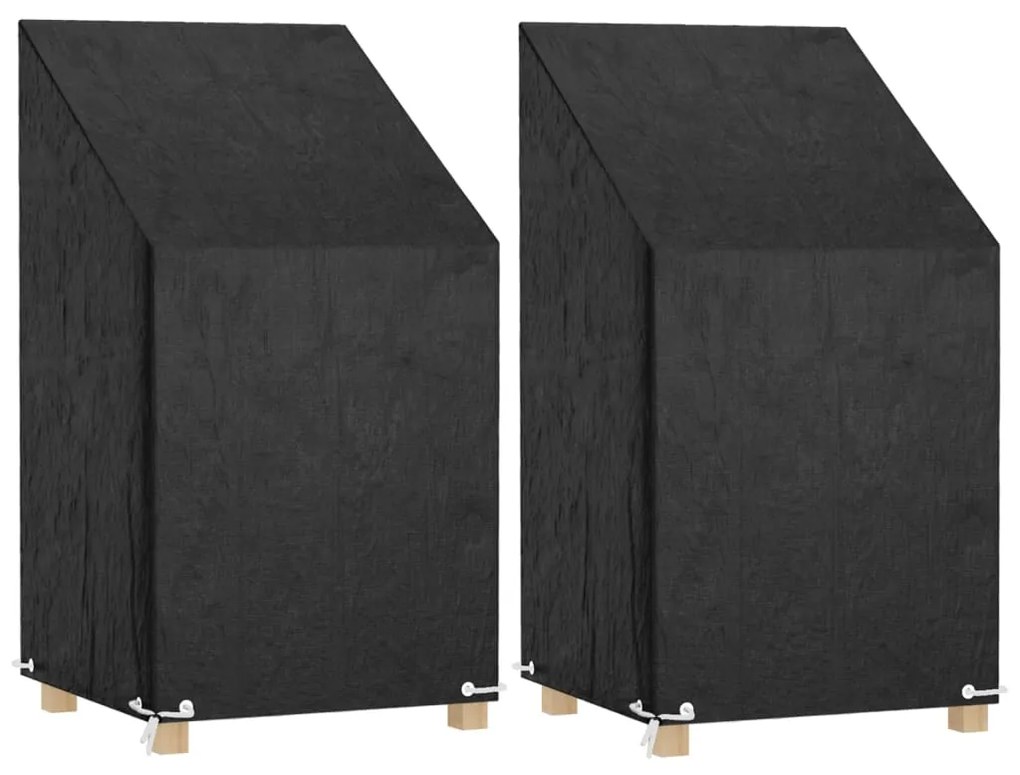 Plachty na zahradní židle 2 ks 8 oček 65 x 65 x 80/120 cm PE 3155386