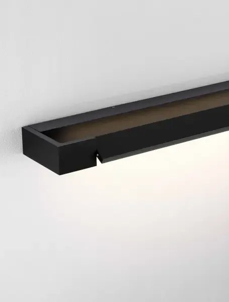 LED černá svítilna na zeď Arga 17W
