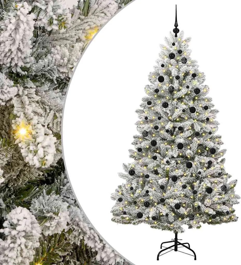 Umělý vánoční stromeček 210 cm 300 LED Teplá bílá PVC a ocel 3395758