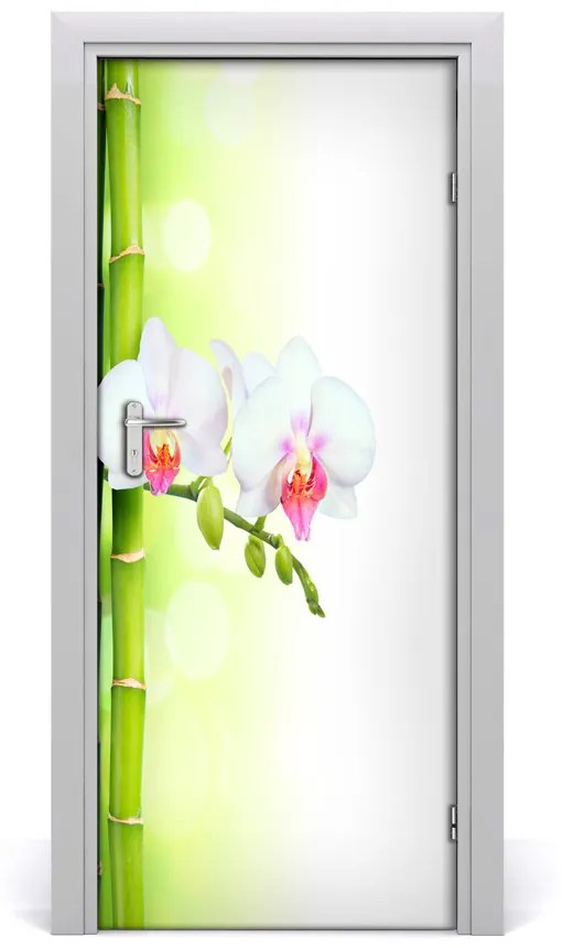 Fototapeta samolepící Orchidej a bambus 75x205 cm