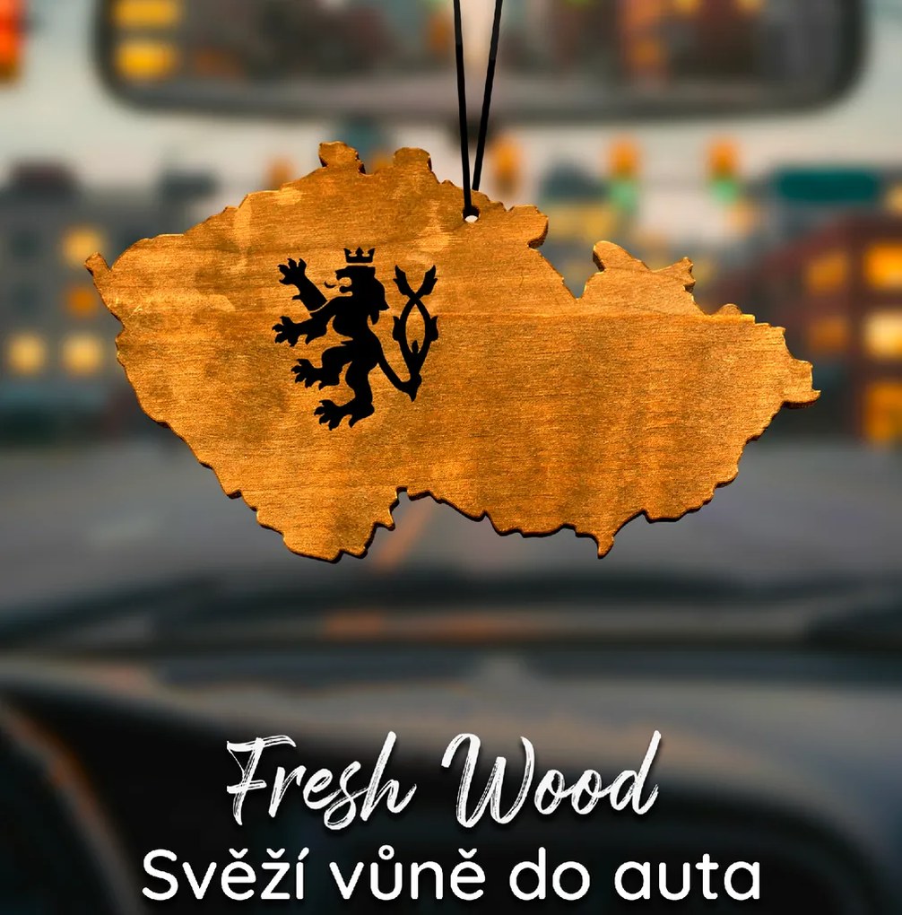 Ahome CZ Dřevěná vůně do auta –  Česká republika