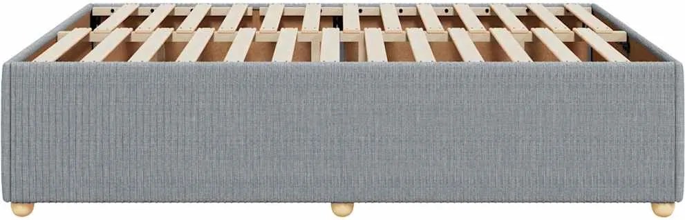 Rám postele bez matrace světle šedý 140 x 200 cm textil 3284942