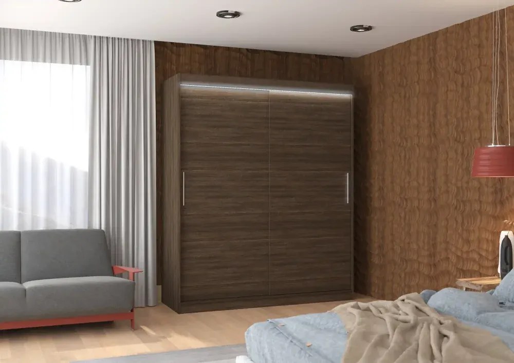 Posuvná skříň s LED osvětlením LINCOLN 180