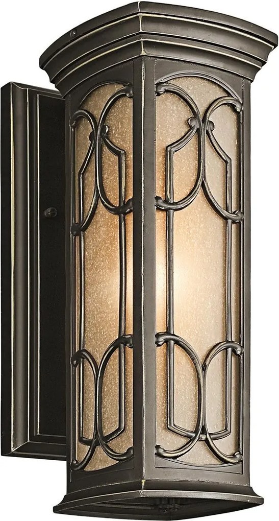 Rustikální venkovní nástěnná lucerna Elstead Franceasi 37 cm starý bronz