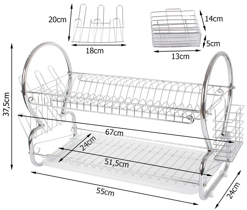 Verk Group Dvoupatrový odkapávací stojanový mixér se sušičkou