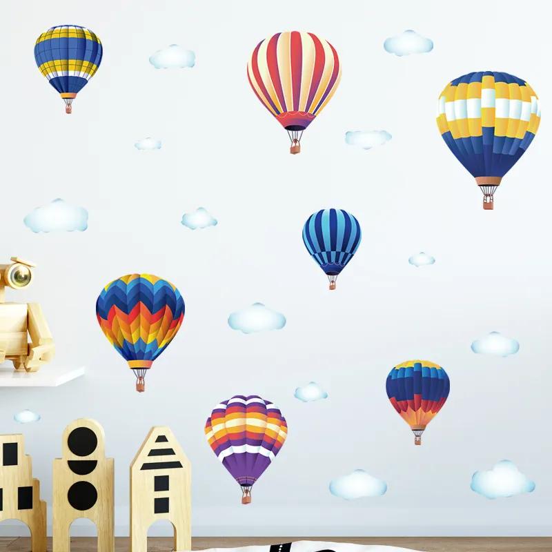 Samolepka na zeď "Horkovzdušné balóny" 82x170 cm | BIANO