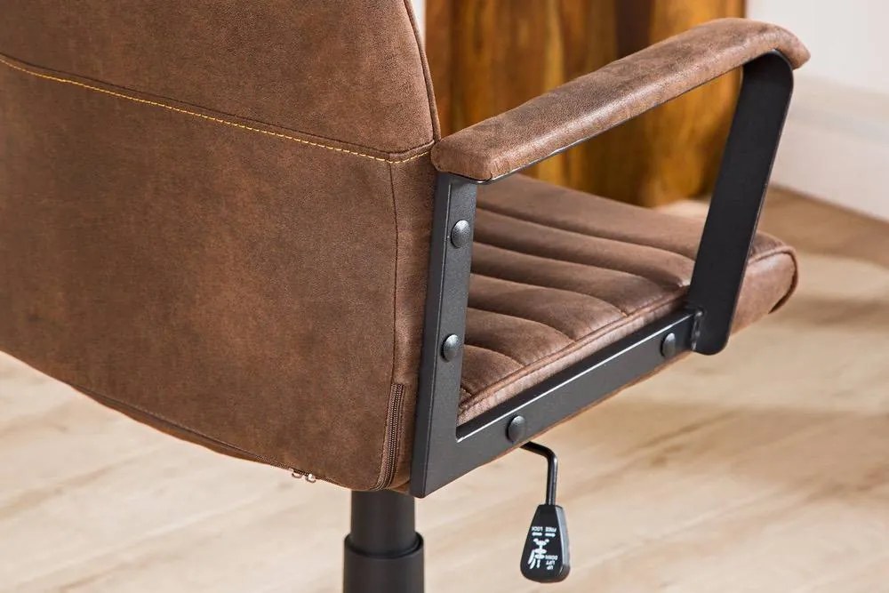 Kancelářská židle Roma Vintage hnědá 125cm