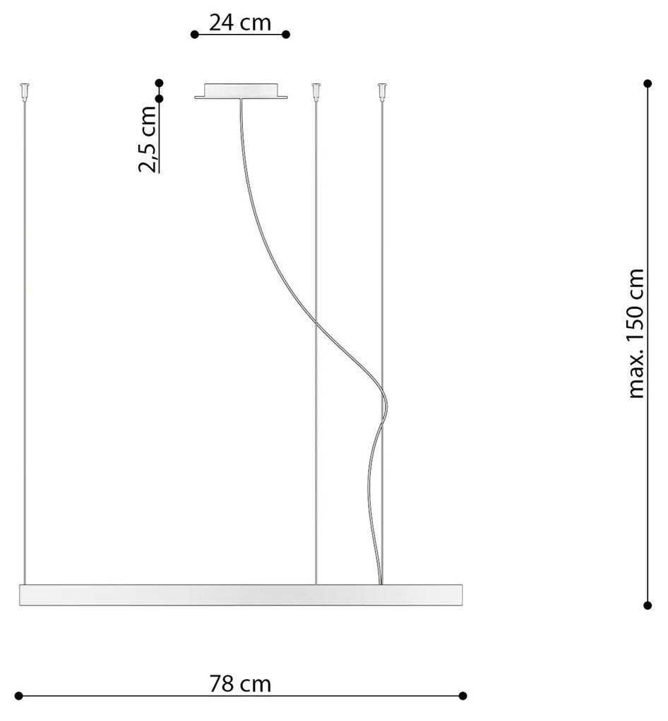 Lustr RIO 78 zlatá LED 3000K