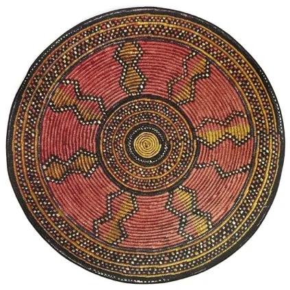 Koberce Breno Kusový koberec ZOYA kruh 418/Q01X, Červená, Vícebarevné, 200 x 200 cm