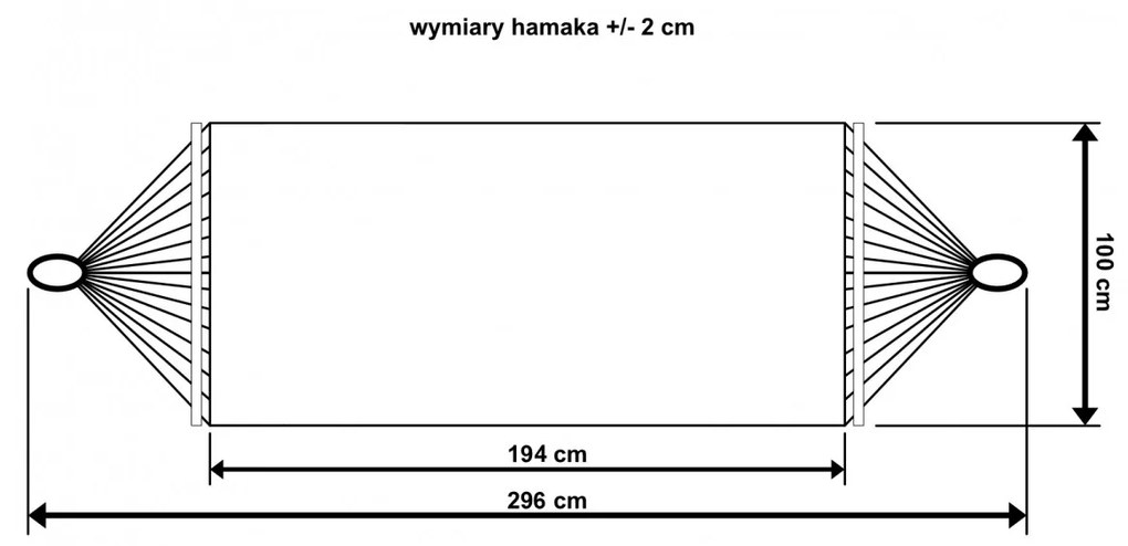 Houpací síť pro 1 osobu 200x100cm Royokamp