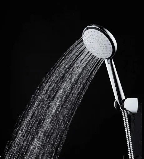 Deante Neo Boro, sprchový sloup 65cm s držákem ruční sprchy a 6-funkční ruční hlavicí, chromová, NER_051K