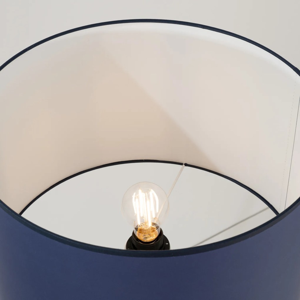 Sollux Lighting Stojací lampa NEVIA tmavě modrá