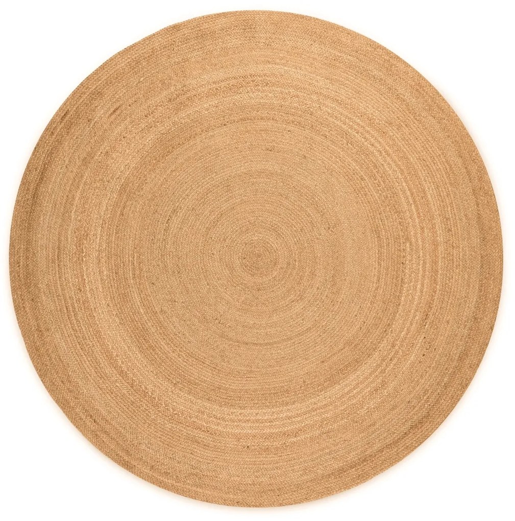 Hanse Home, Kusový koberec Jute Braided 106005 Gold kruh, 100x100 (průměr) kruh, béžová, chodba / předsíň