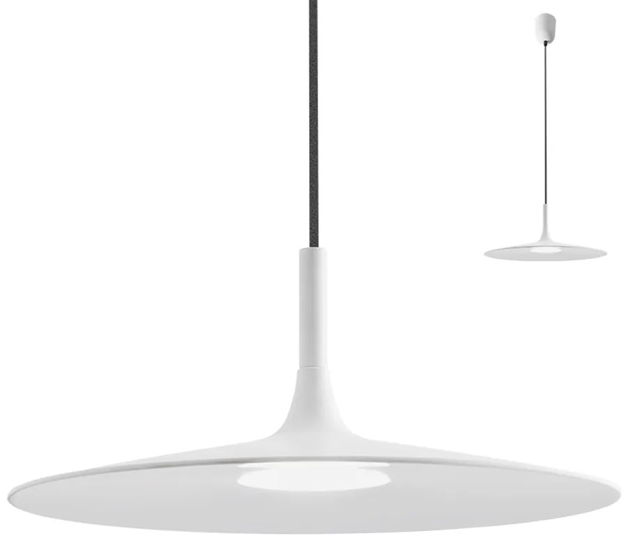 Redo 01-1405 závěsné LED svítidlo Kai matně bílé, 7W, 3000K, ø34cm