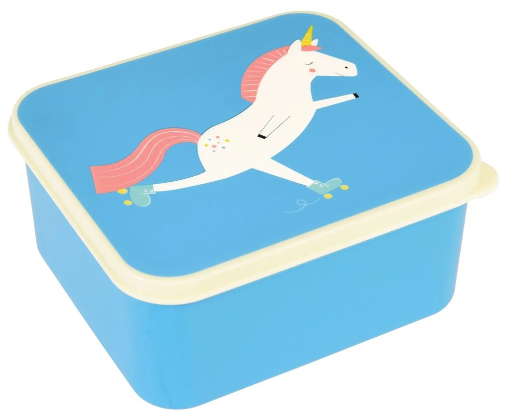 Rex London Modrý svačinový box s motivem jednorožce Magical Unicorn