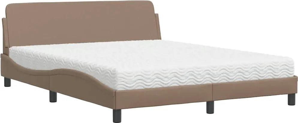 Postel s matrací Dover cappuccino 160 x 200 cm umělá kůže 3208441
