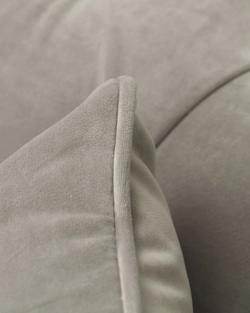 Křeslo Chesterfield Classic Velvet Light Grey 118x96x77cm