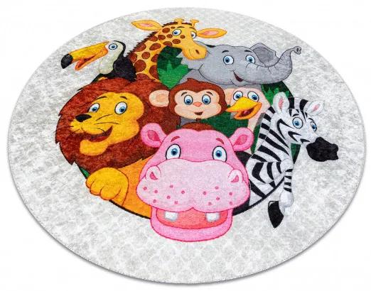 Dywany Łuszczów Dětský kusový koberec Junior 51595.801 Africa Rozměry koberců: 80x80 (průměr) kruh