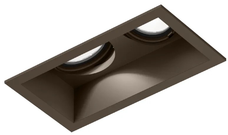 Wever & ducré obdélníkové stropní zapuštěné svítidlo plano ceiling rec 2.0 led 1800-3000k q tree bronz