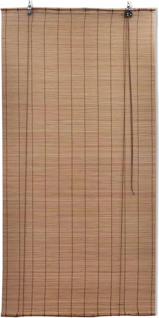 Hnědá bambusová roleta 80 x 160 cm 241326