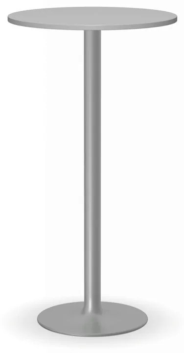 Koktejlový stůl OLYMPO II, průměr 600 mm, šedá podnož, deska šedá