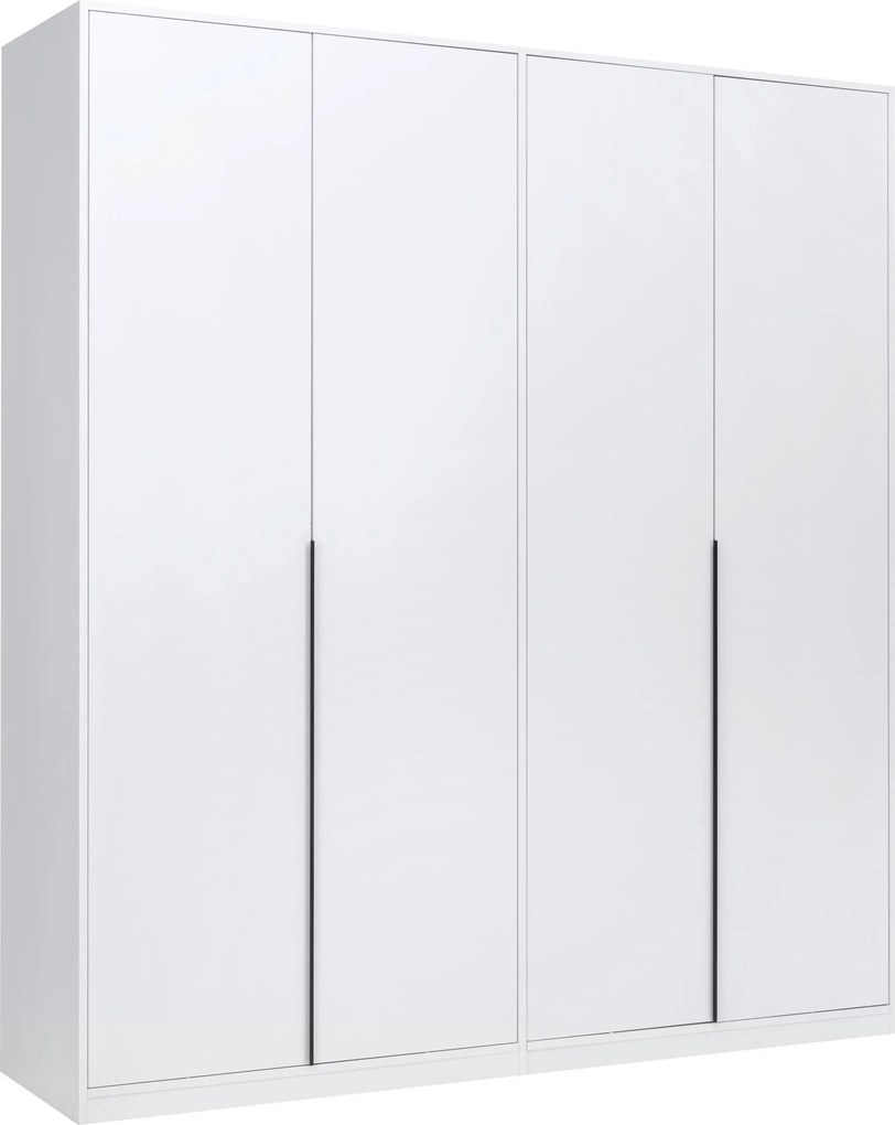 XXXLutz ŠATNÍ SKŘÍŇ S OTOČNÝMI DVEŘMI, bílá, 185/211/53 cm P & B - Šatní skříně - 000885001605