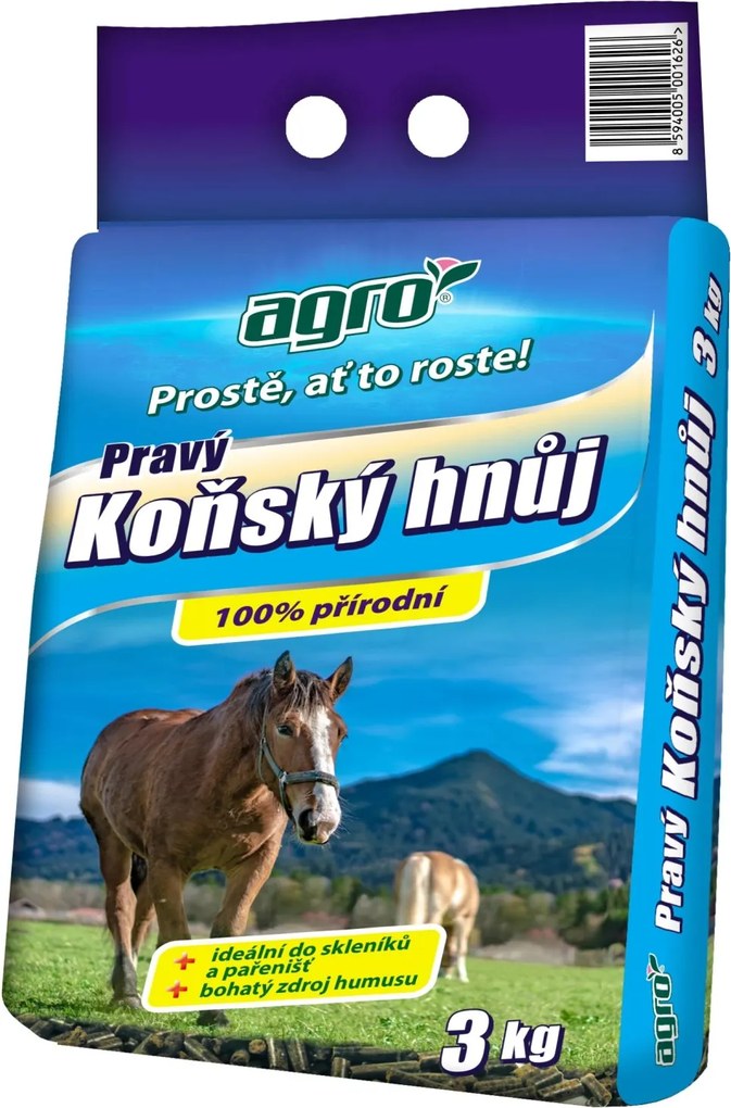 AGRO Pravý koňský hnůj 3 kg
