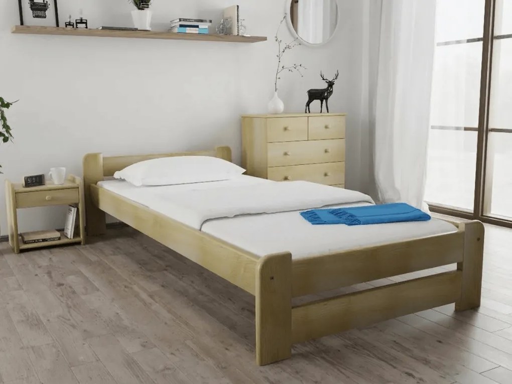 Postel Emily 80 x 200 cm, borovice Matrace: Bez matrace