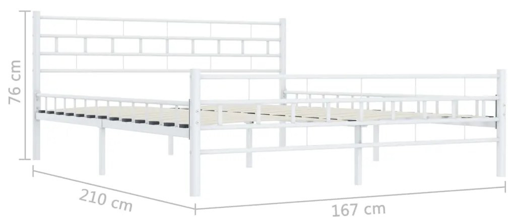 Rám postele bílý kovový 160 x 200 cm,  285299