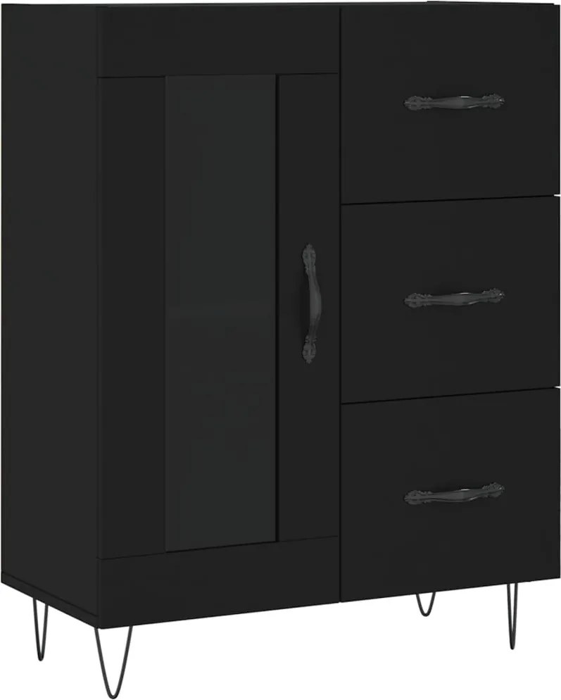 Skříň highboard černá 69,5 x 34 x 180 cm kompozitní dřevo 3189502