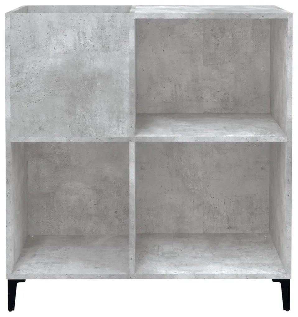 Skříňka Na Lp Desky Betonově Šedá 84,5X38X89Cm Kompozitní Dřevo