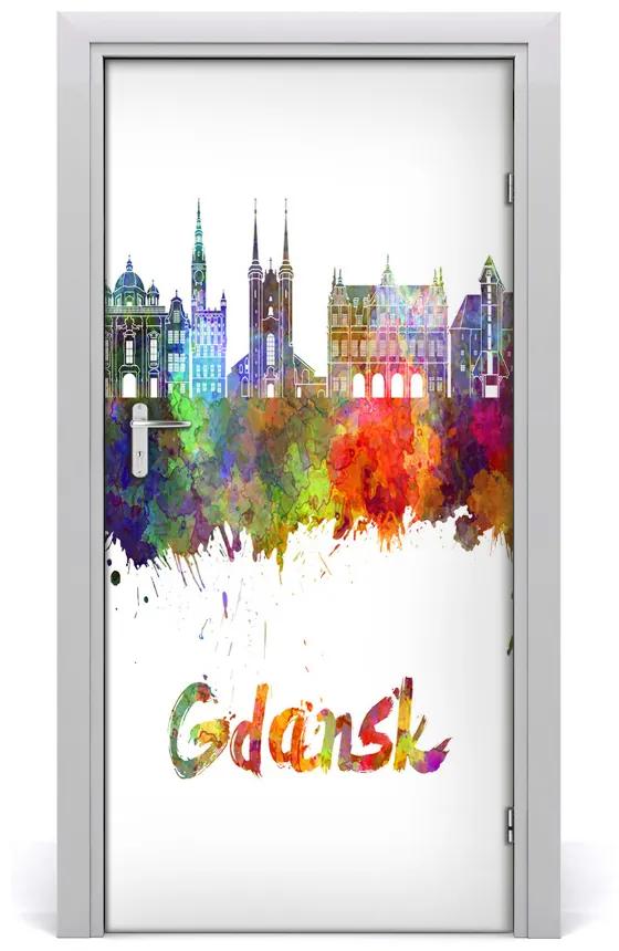 Fototapeta samolepící na dveře barevný Gdaňsk 85x205 cm