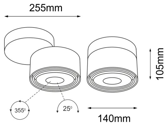 Shilo 1121 - Bodové svítidlo HIMI 1xGU10/15W/230V černá