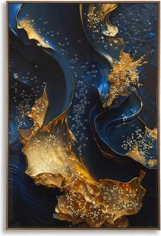 Obraz Andromeda B 60x90 cm modrý/zlatý