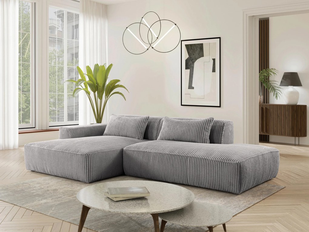 XXXLutz ROHOVÁ SEDAČKA, plast, textil, kompozitní dřevo, šedá MID.YOU - Sedací soupravy - 000694009616