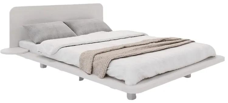 Bílá dvoulůžková postel z bukového dřeva 140x200 cm Japandic – Skandica
