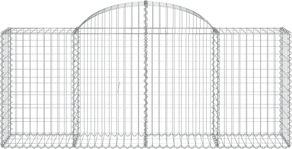 Klenuté gabionové koše 30ks 200x50x80/100 cm pozinkované železo 3146316