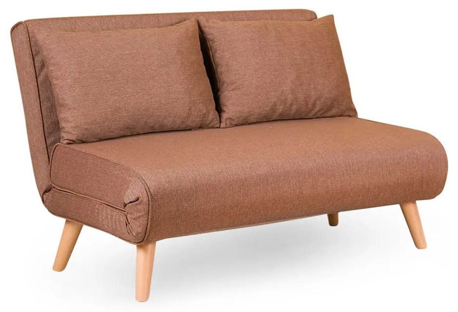 Designová rozkládací pohovka Felicitas 120 cm hnědá