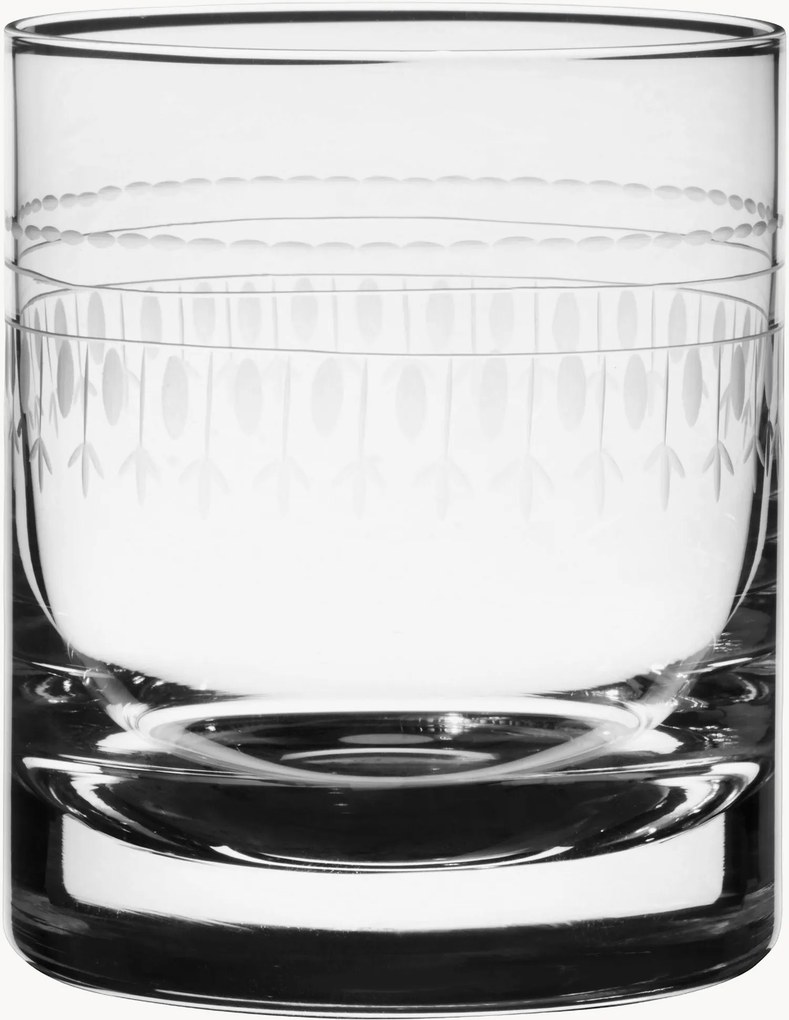 Sada ručně foukaných křišťálových sklenic na whisky Ovals, 4 díly