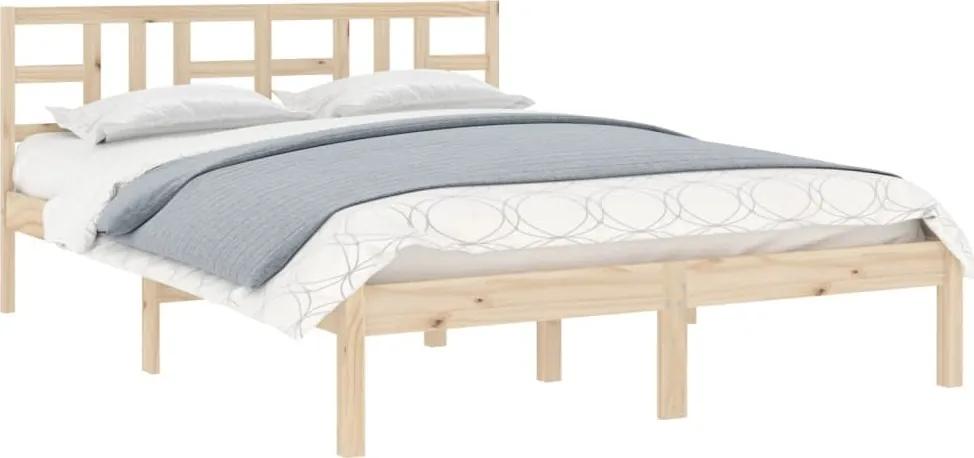 vidaXL Rám postele masivní dřevo 120 x 200 cm [3105400] Barva: Bílá