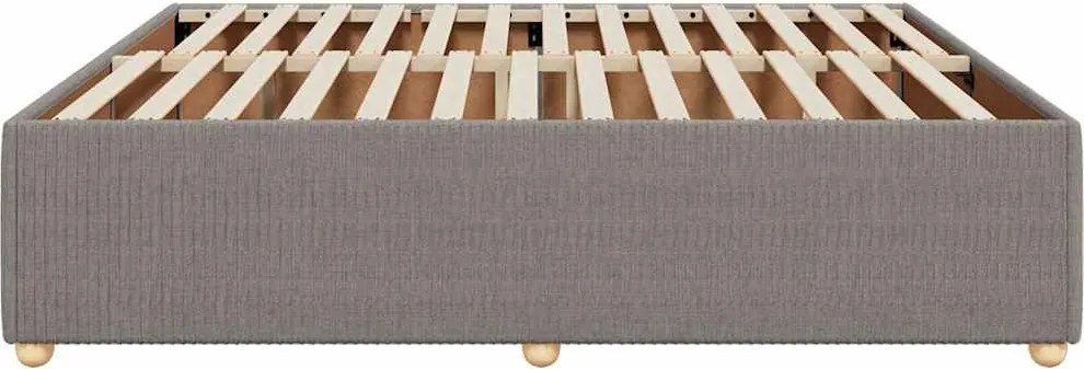 Rám postele bez matrace taupe 200 x 200 cm textil 3284967