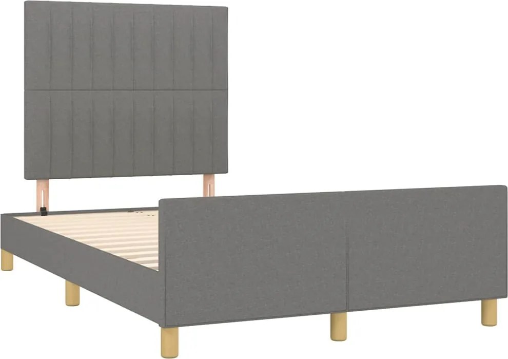 Rám postele bez matrace tmavě šedá 120 x 200 cm textil 3125204