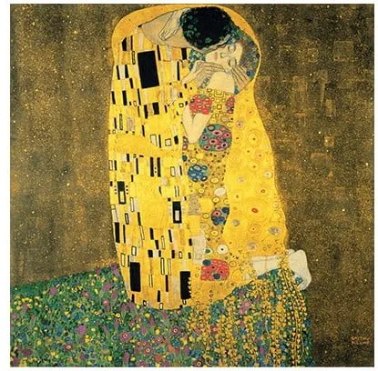 Reprodukce obrazu Gustav Klimt - The Kiss, 40 x 40 cm