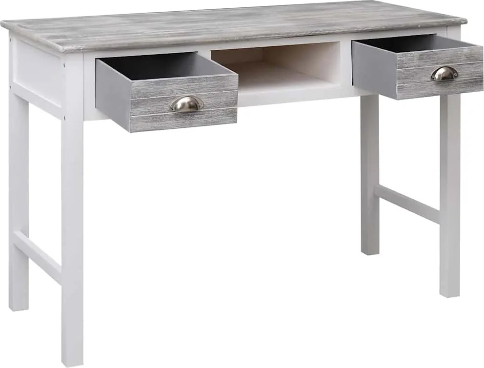 Psací stůl šedý 110 x 45 x 76 cm dřevo 284153