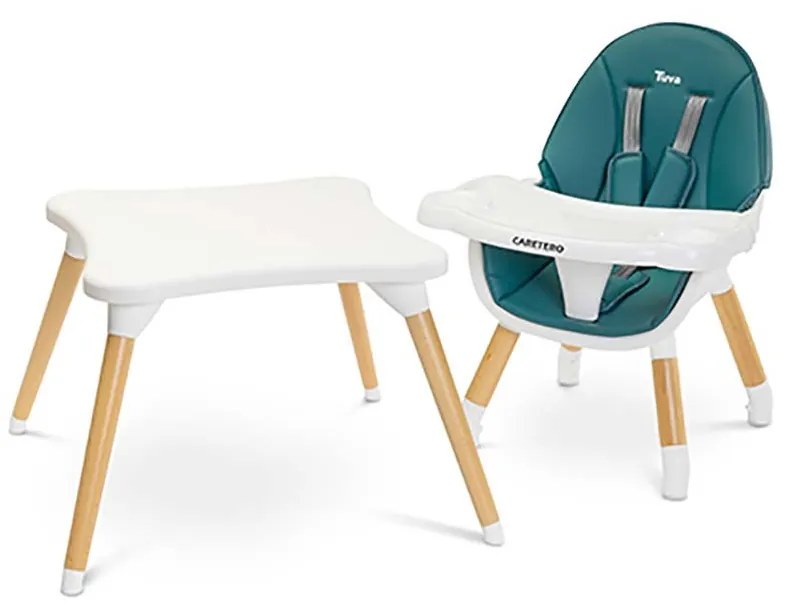 CARETERO dětská jídelní židlička TUVA zelená
