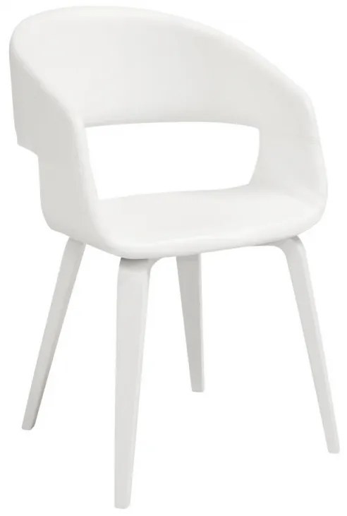 Židle Damaro, ekokůže, bílá/bílá
